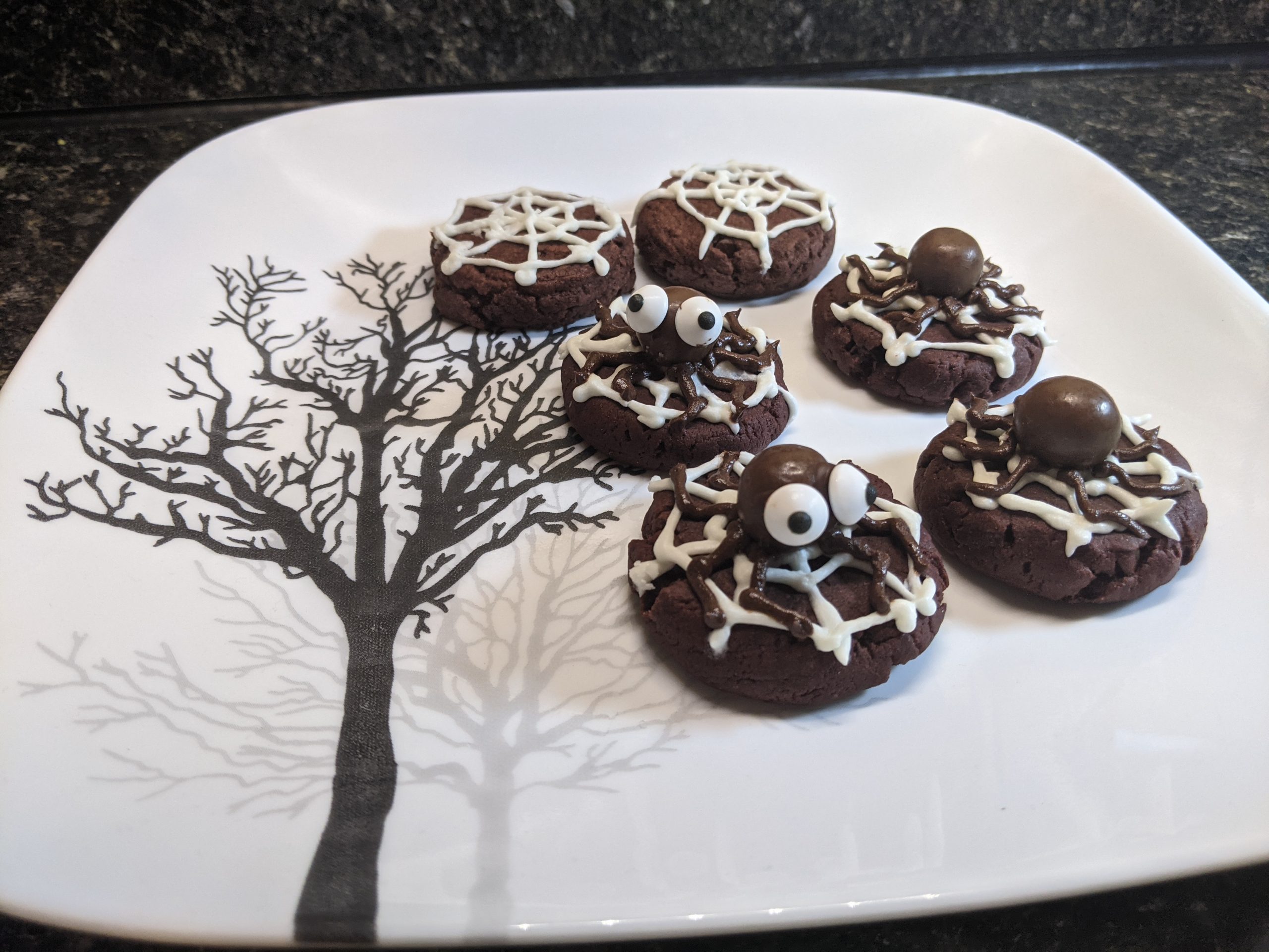 Chocolate Spider Cookies for Halloween - Flour and Sunflowers