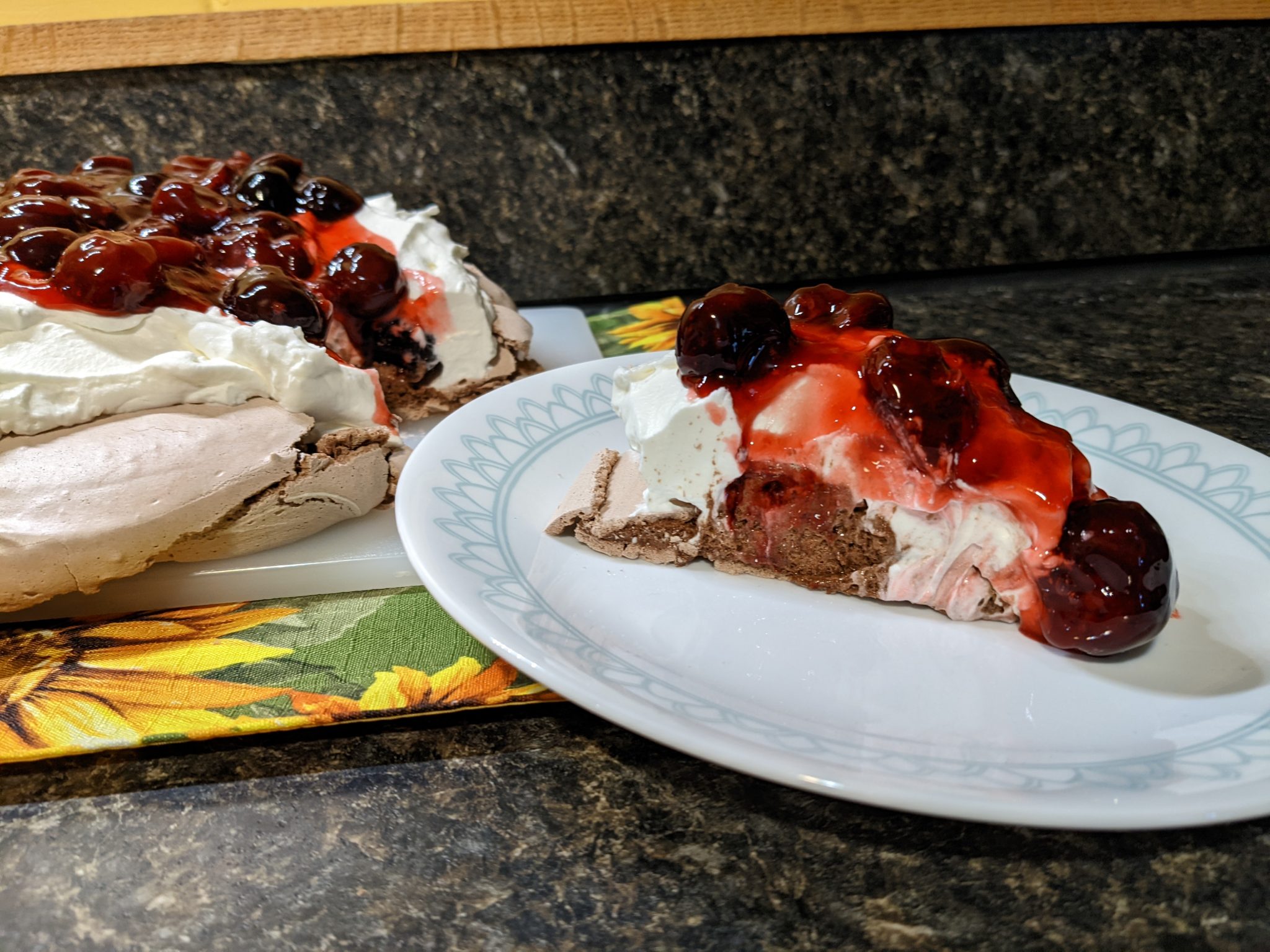Black Forest (Chocolate Cherry) Pavlova - Flour and Sunflowers