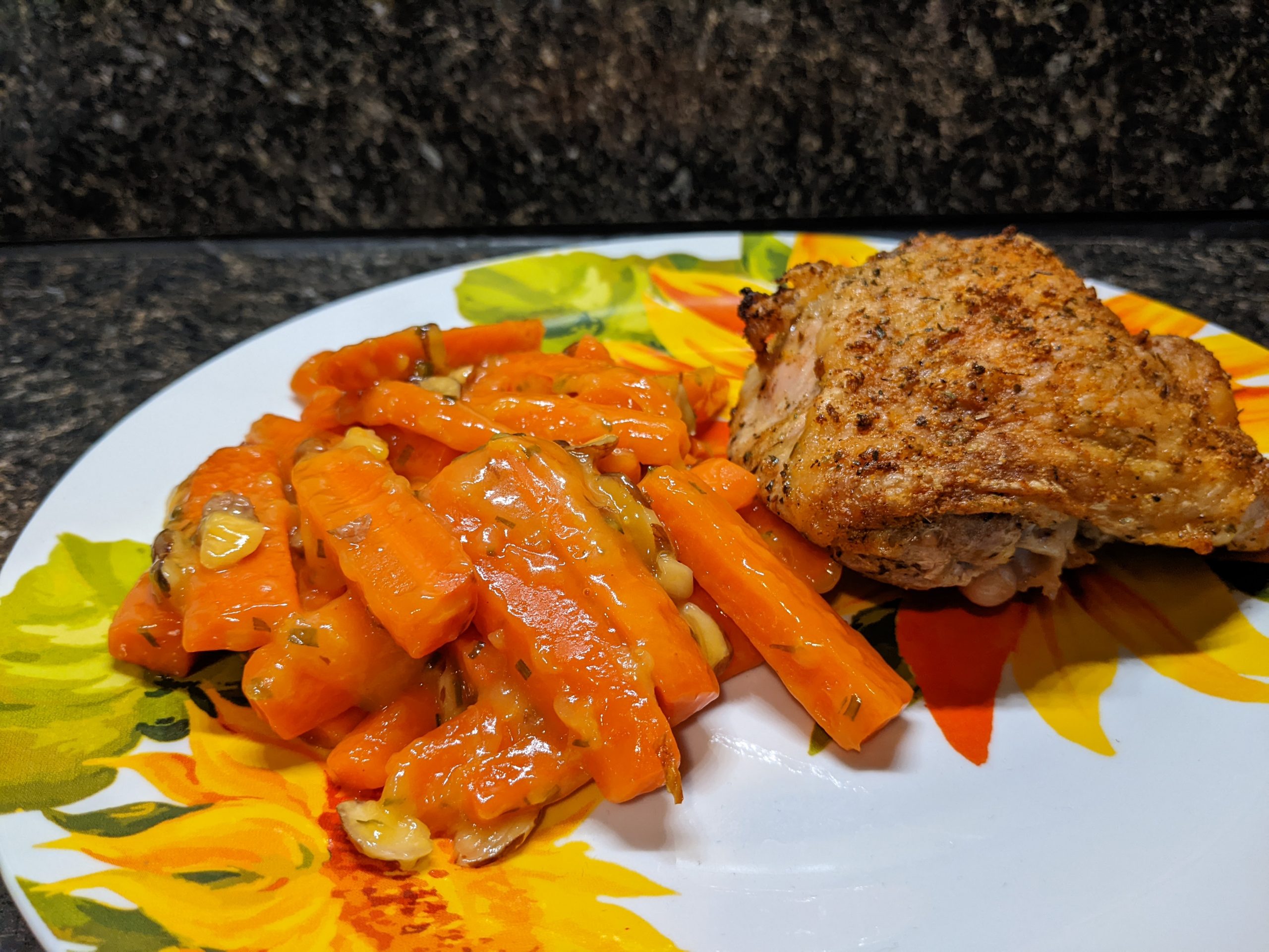 Lemon-Glazed Carrots with Almonds - Flour and Sunflowers