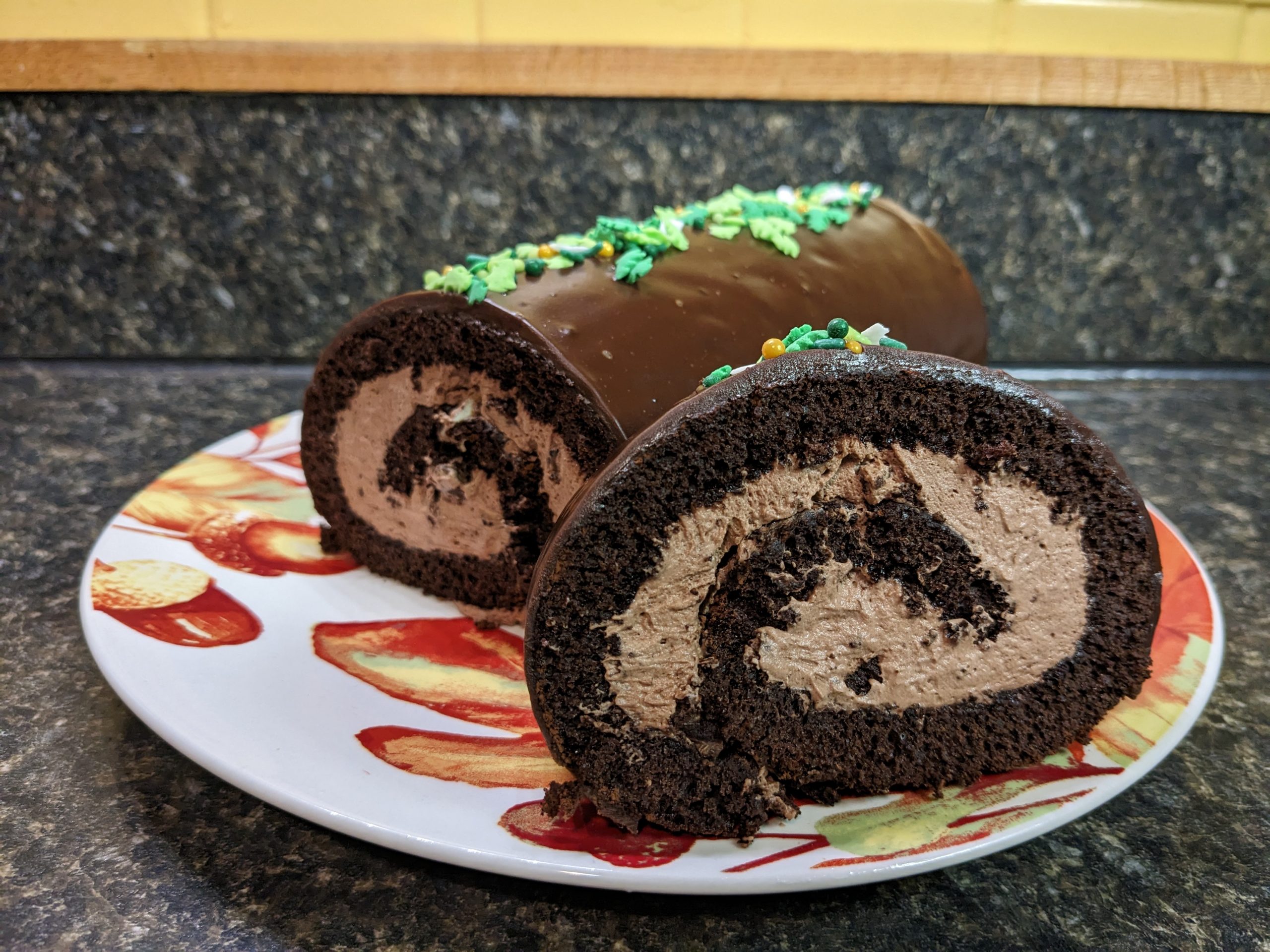 Christmas Log Cake - Flour and Sunflowers