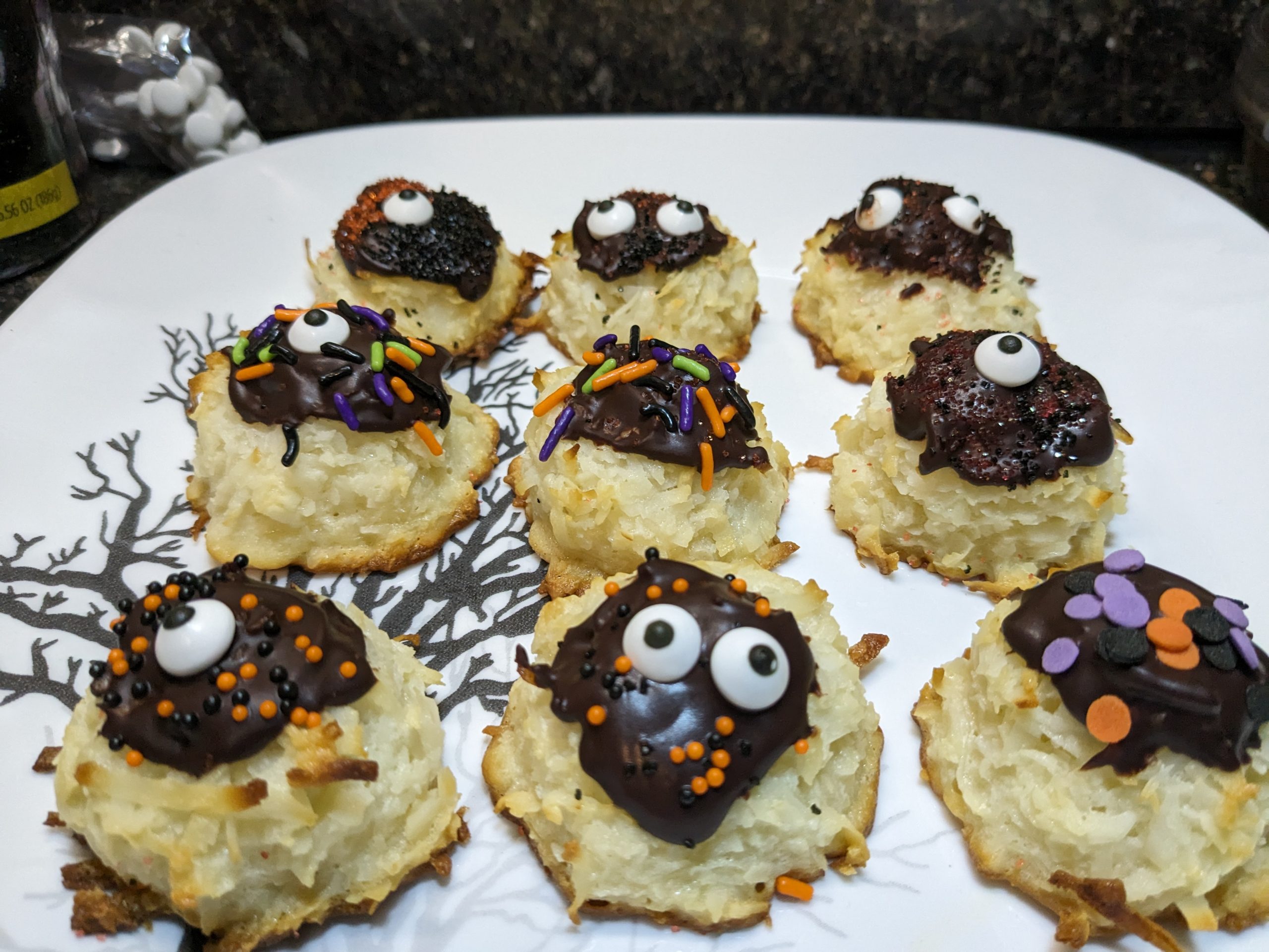 Spooky Coconut Macaroons for Halloween - Flour and Sunflowers